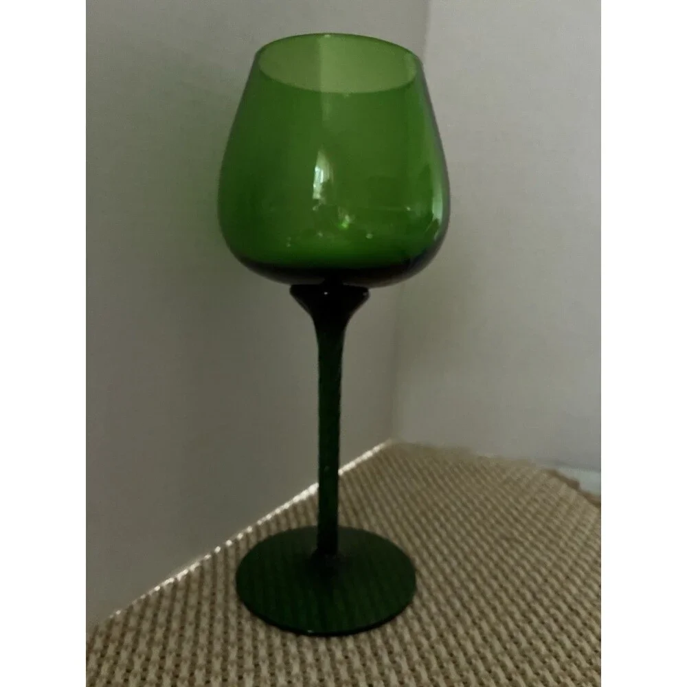 Empoli | Accents | Empoli Vase Lg Wine Goblet Emerald Green Glass ...